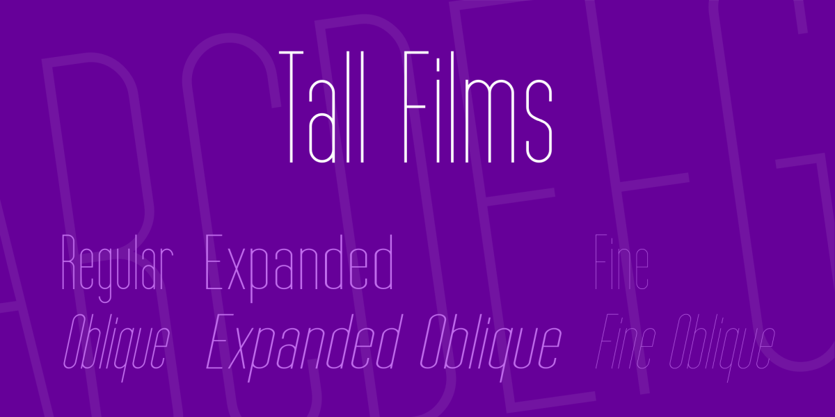 Tall Films Font Family · 1001 Fonts