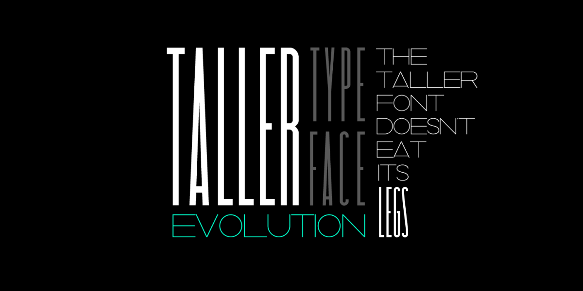 Taller Evolution Rev Font · 1001 Fonts