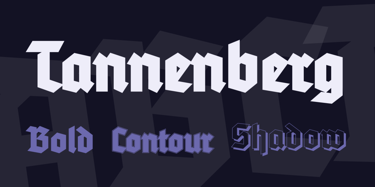 Tannenberg Font Family · 1001 Fonts