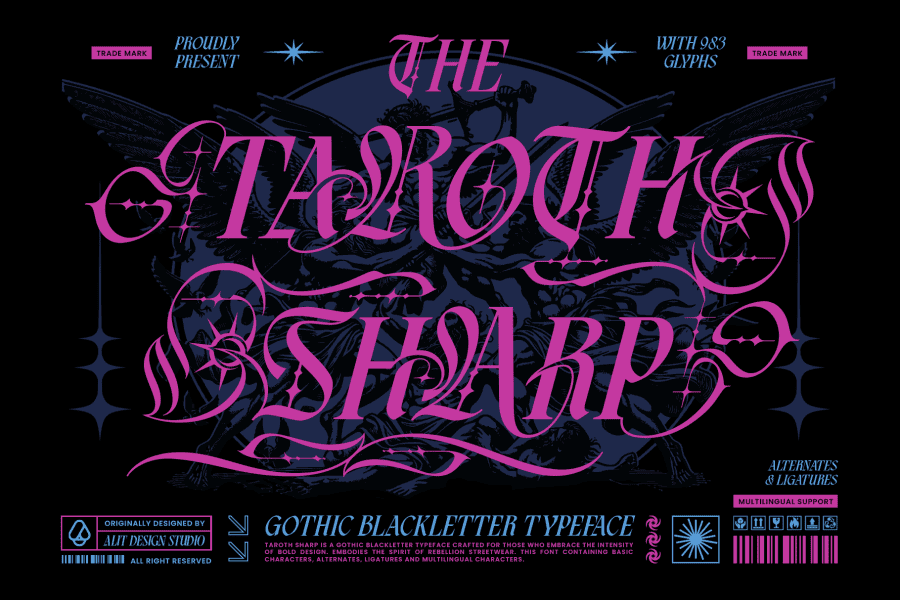 Taroth Sharp Font · 1001 Fonts