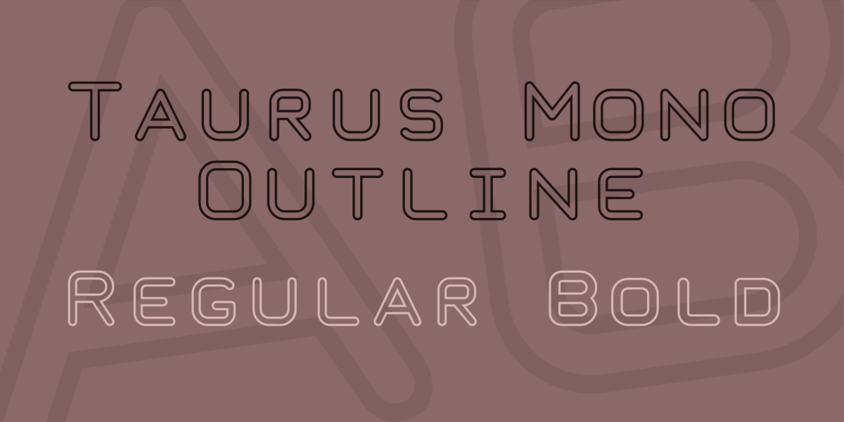 Taurus Mono Outline Font Family · 1001 Fonts