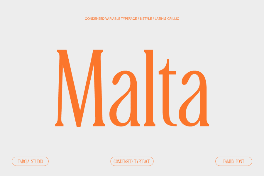 TBJ Malta Mini Edition Font Family · 1001 Fonts