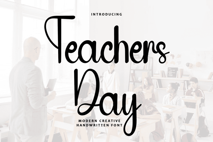 Teachers Day Font · 1001 Fonts