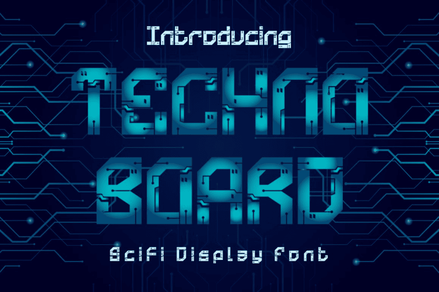 13 Free Circuit-board Fonts · 1001 Fonts
