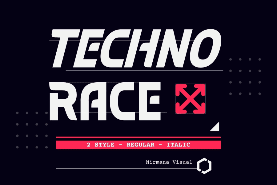 Techno Race Font · 1001 Fonts