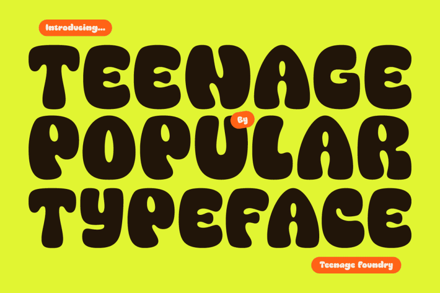 Teenage Popular Font · 1001 Fonts