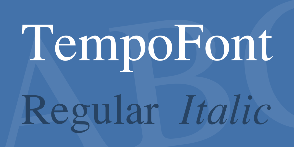 TempoFont Font Family · 1001 Fonts