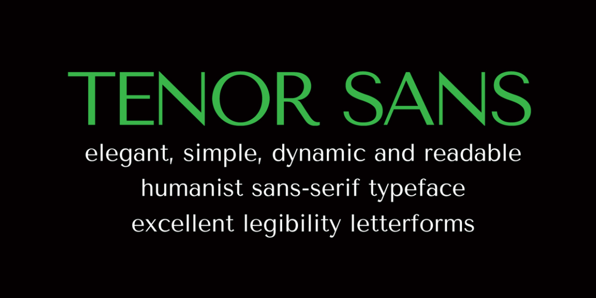 Tenor Sans Font · 1001 Fonts