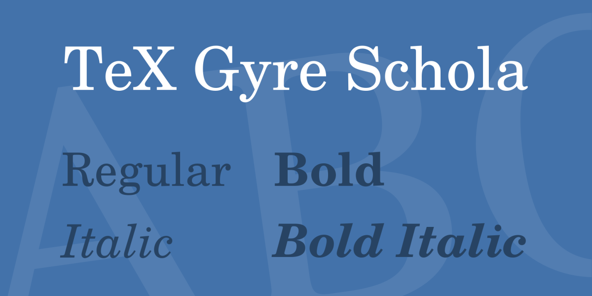 TeX Gyre Schola Font Family · 1001 Fonts