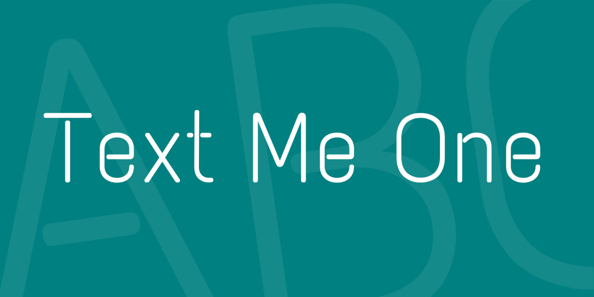 Text Me One Font · 1001 Fonts