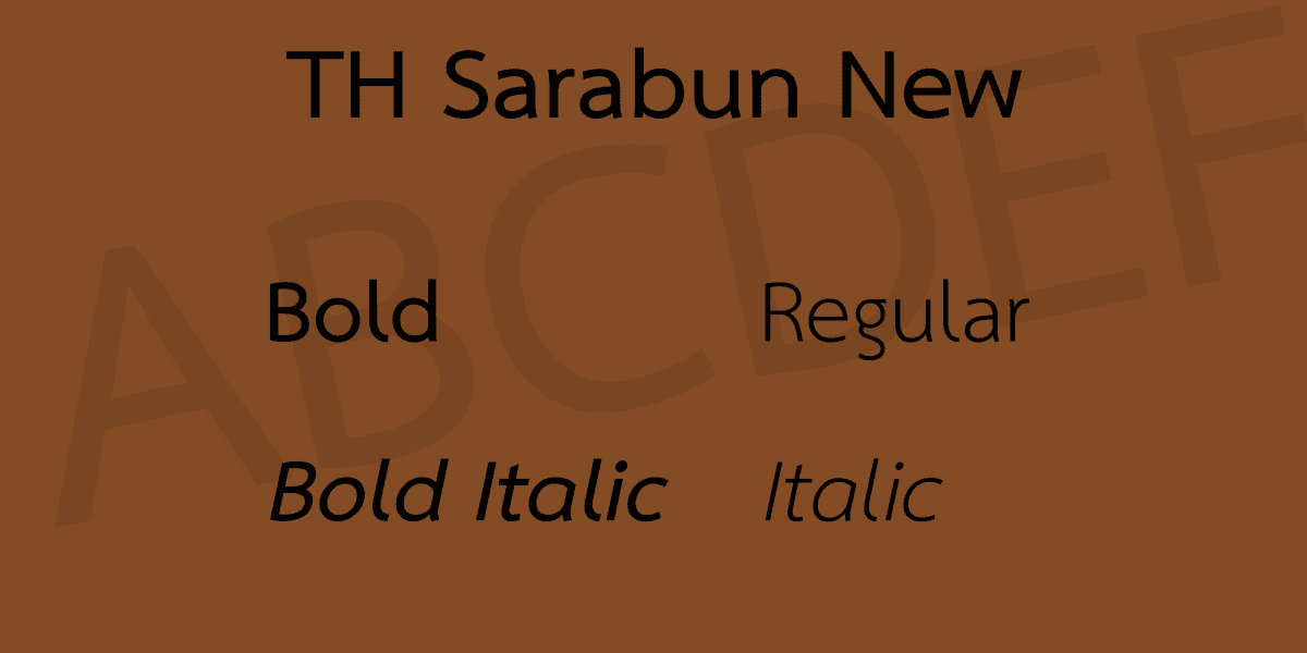 TH Sarabun New Font Family · 1001 Fonts
