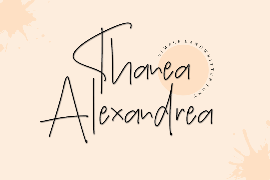 Thanea Alexandrea Font · 1001 Fonts