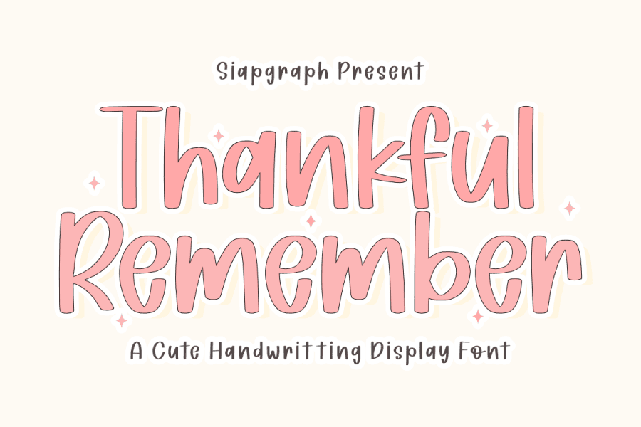 Thankful Remember Font · 1001 Fonts