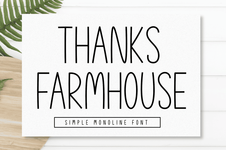 Thanks Farmhouse Font · 1001 Fonts