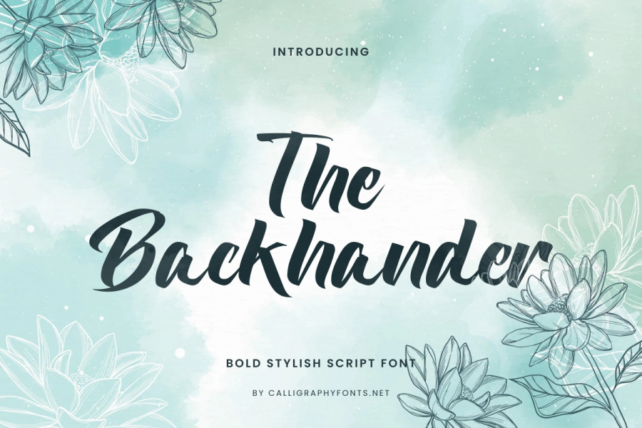 The Backhander Demo Font · 1001 Fonts