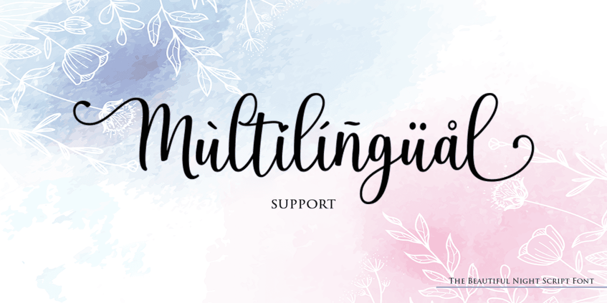 The Beautiful Night Font · 1001 Fonts