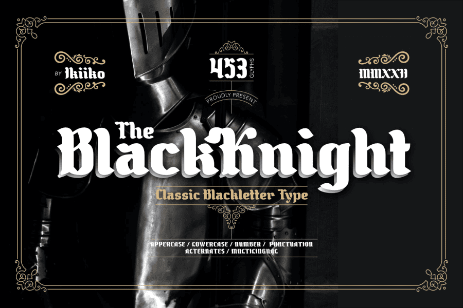 The Black Knight Font · 1001 Fonts