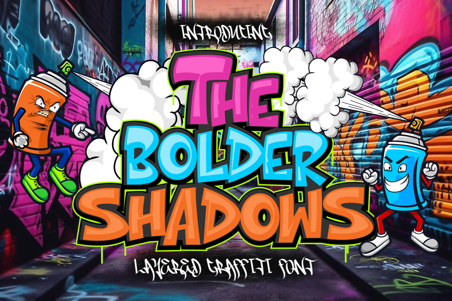 The bolder shadow Font Family · 1001 Fonts