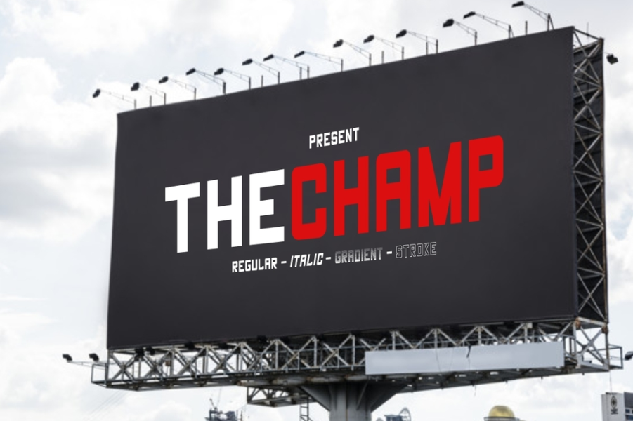 THECHAMP DEMO Font Family · 1001 Fonts
