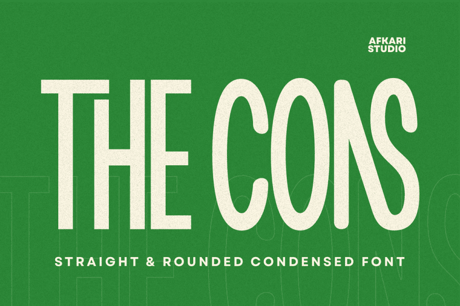 1 Free Condensed Sans, Family, Rounded Font · 1001 Fonts