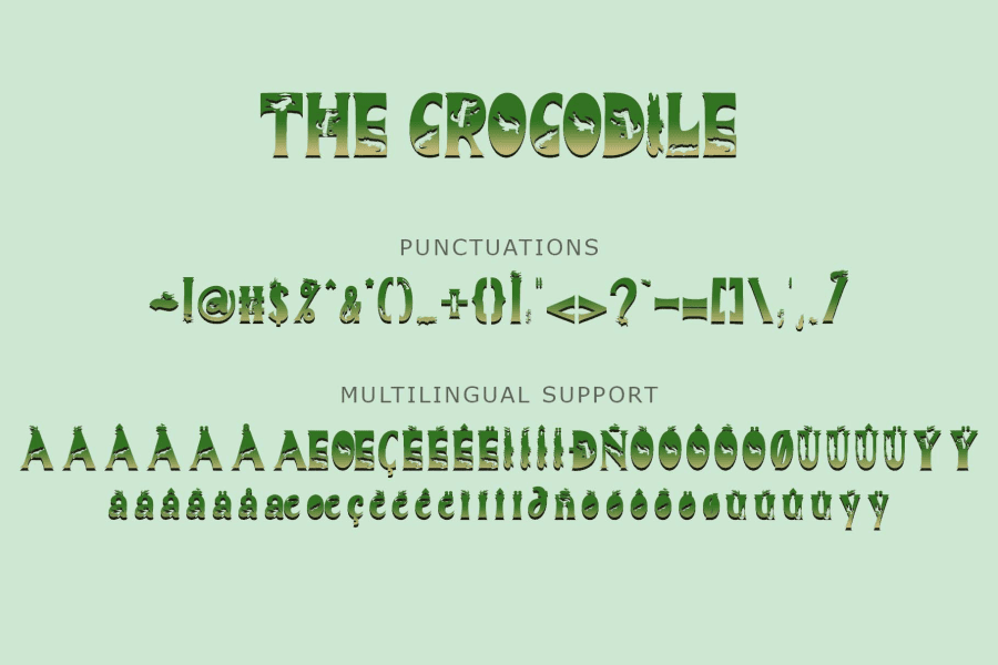 The Crocodile Font · 1001 Fonts