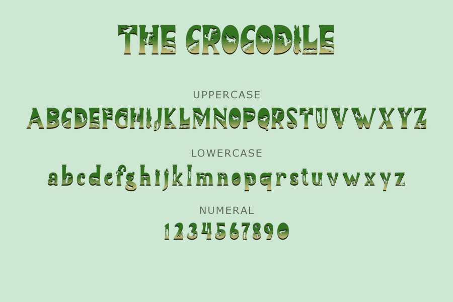 The Crocodile Font · 1001 Fonts
