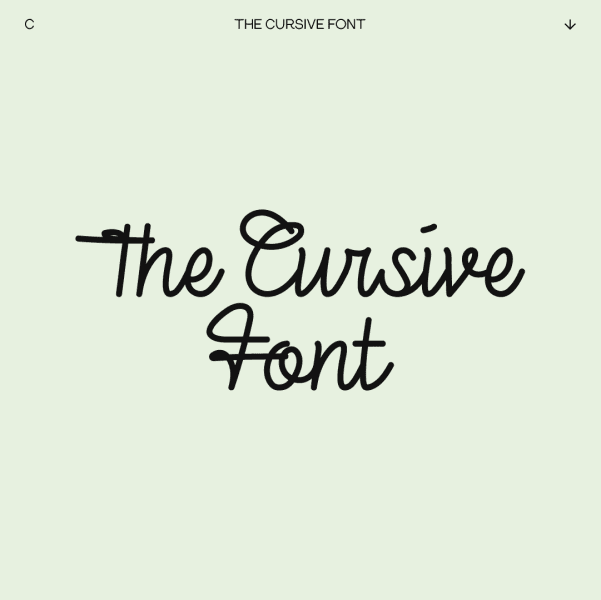 THE CURSIVE FONT Font · 1001 Fonts