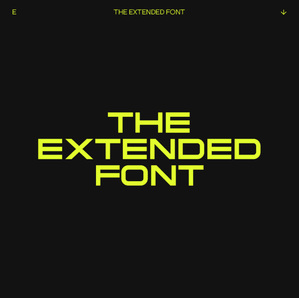 THE EXTENDED FONT Font · 1001 Fonts