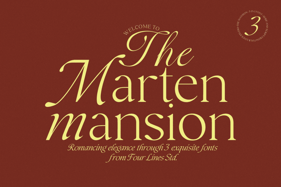 The Marten Mansion Font Family · 1001 Fonts