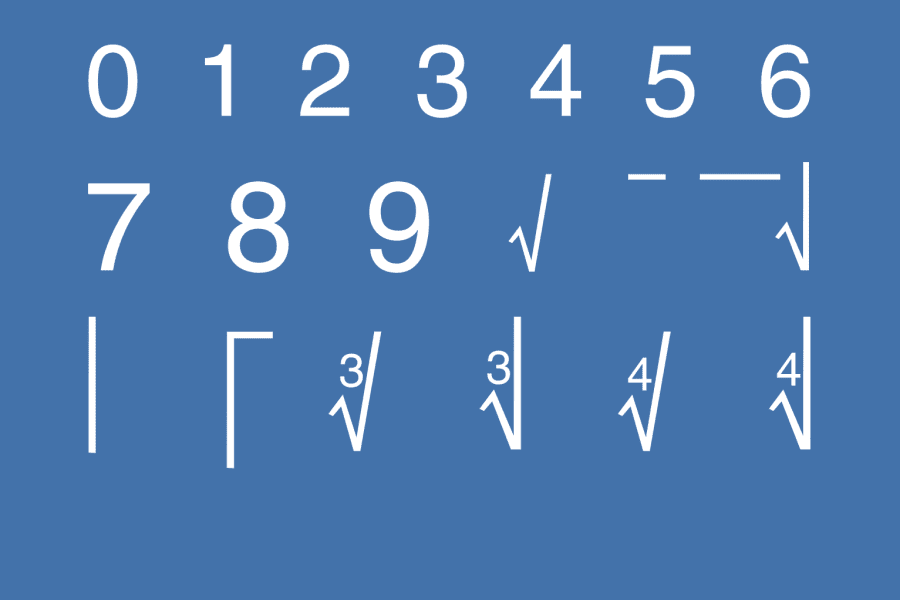 The Radical Sign Font · 1001 Fonts