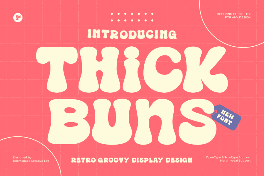 Thick Buns Font Family · 1001 Fonts