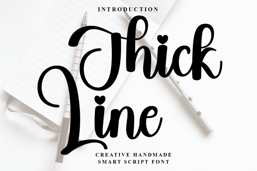 Thick Line Font · 1001 Fonts