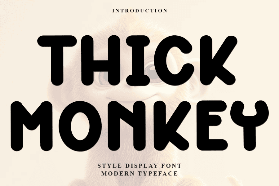 Thick Monkey Font · 1001 Fonts