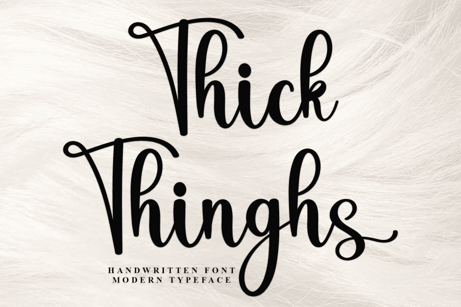 Thick Thinghs Font · 1001 Fonts
