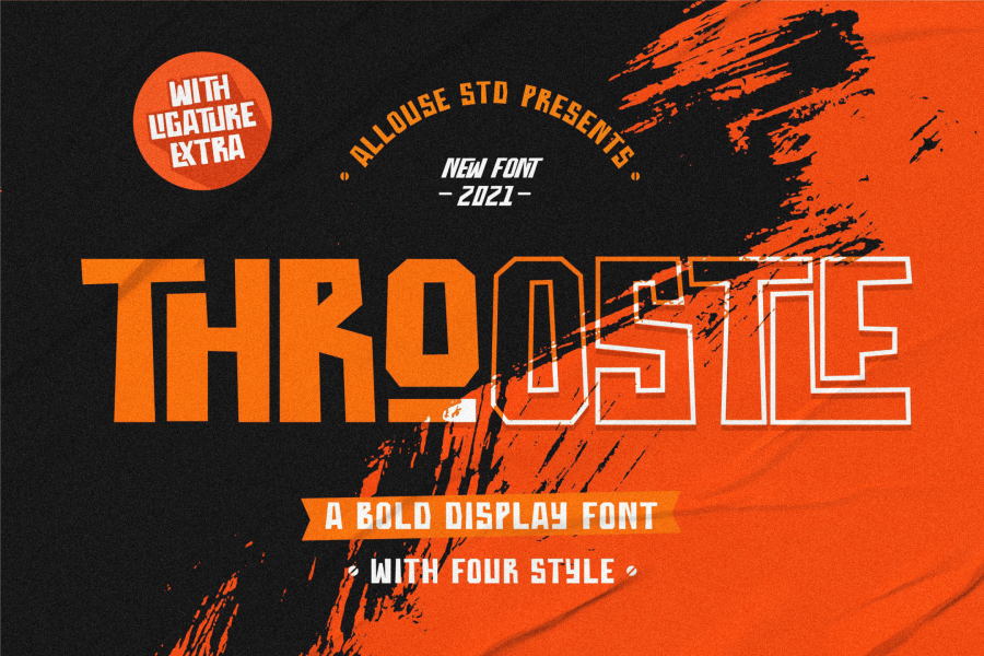 Throostle Font · 1001 Fonts