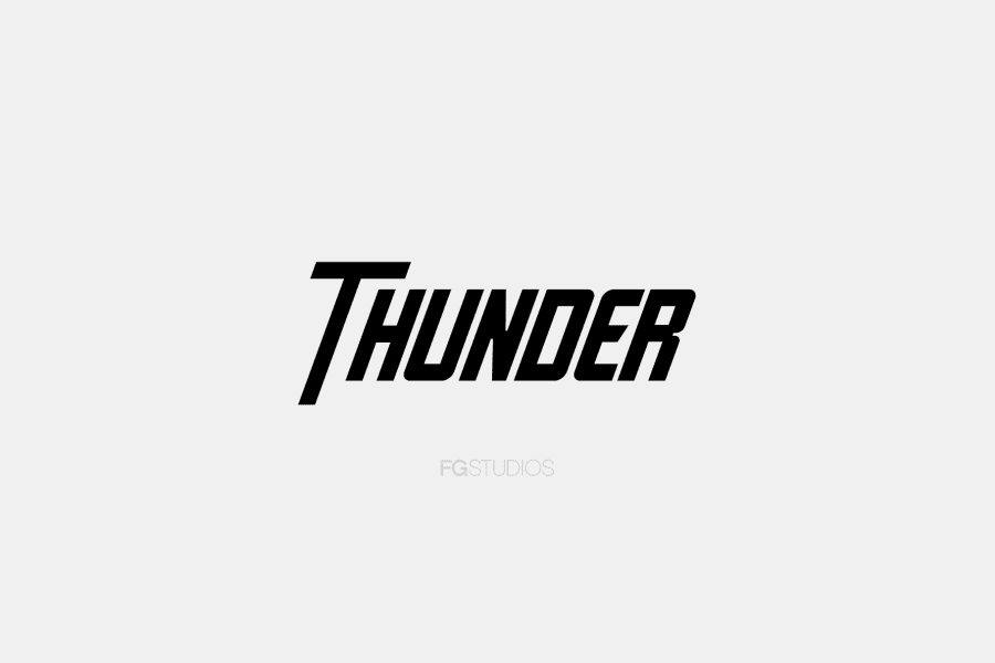 Thunder Font · 1001 Fonts