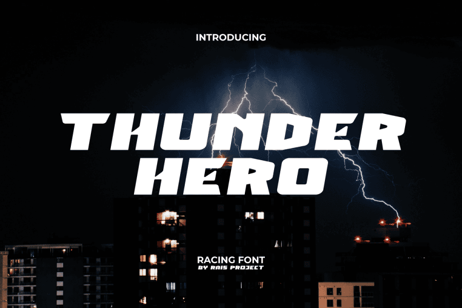 Thunder Hero Demo Font · 1001 Fonts