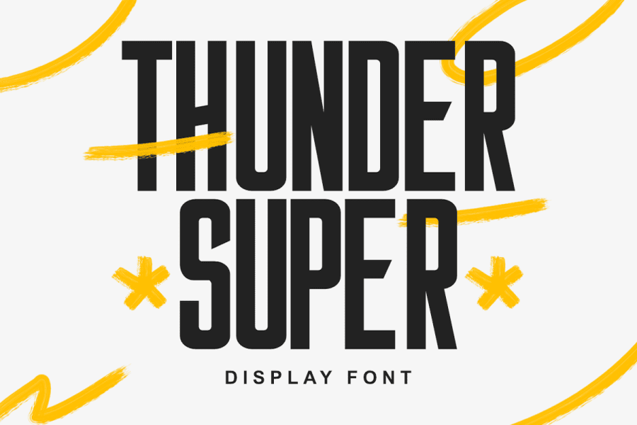 Thunder Super Font · 1001 Fonts
