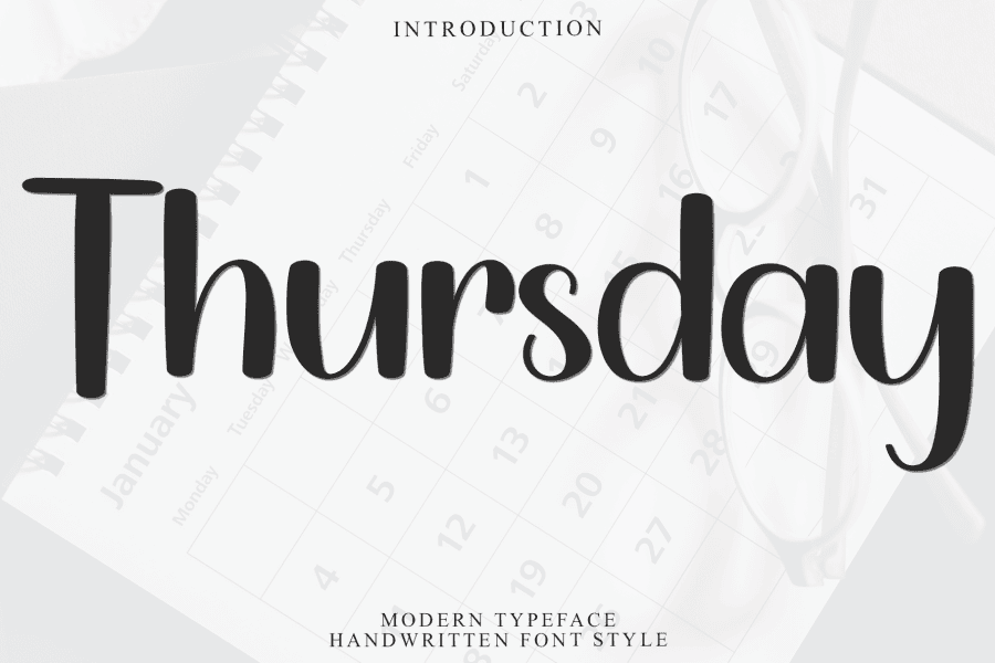 Thursday Weekday Font · 1001 Fonts