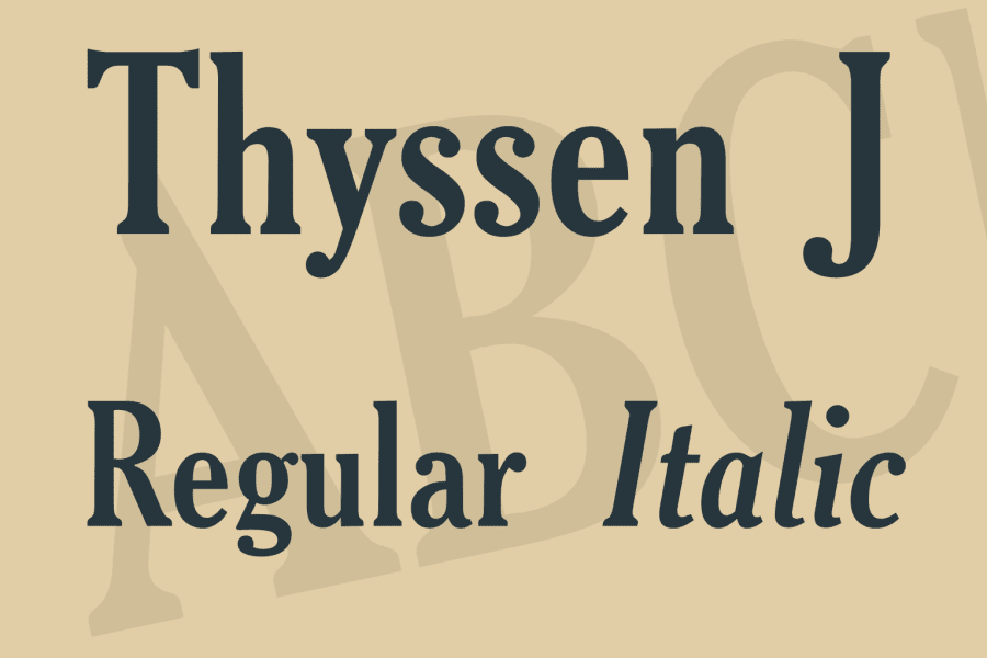 Thyssen J Font Family · 1001 Fonts