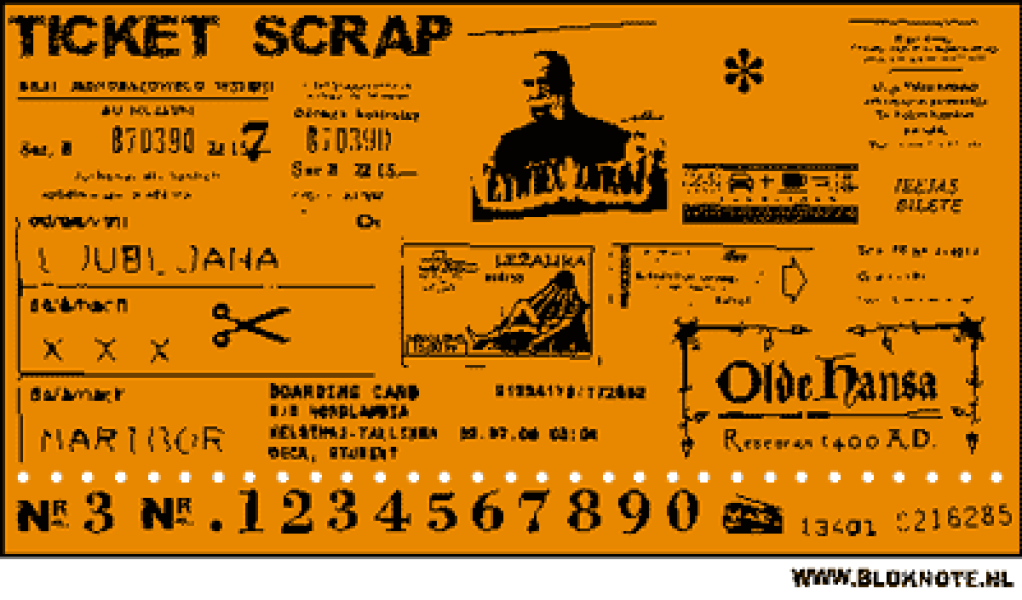 Ticket Scraps Font · 1001 Fonts
