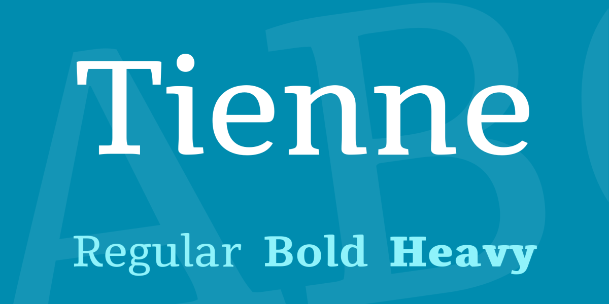 Tienne Font Family · 1001 Fonts