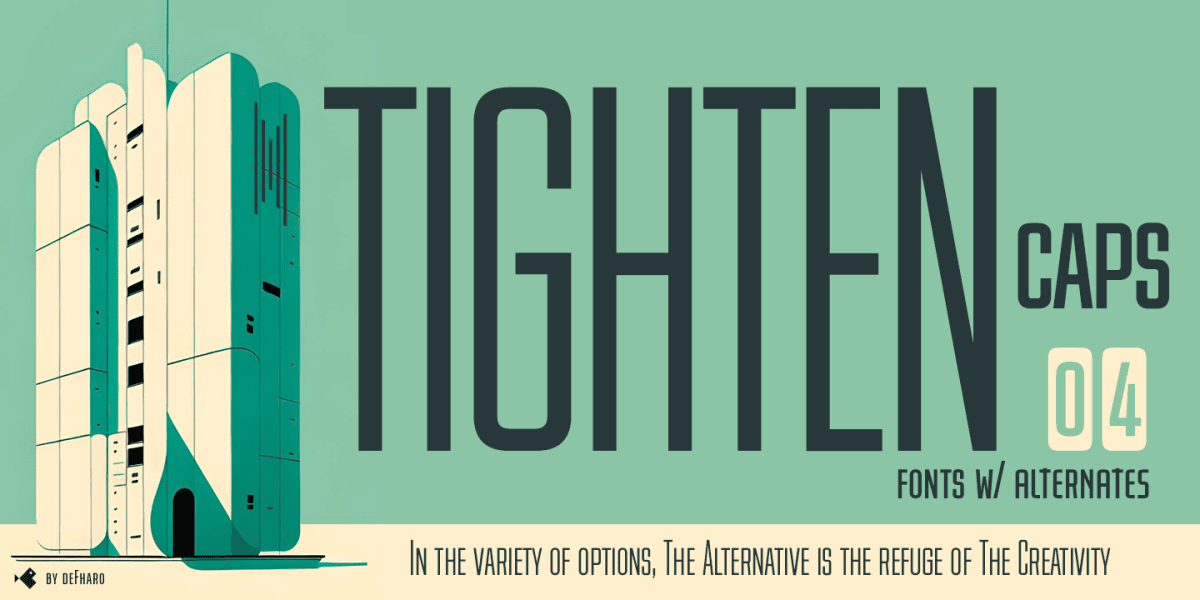 Tighten Caps Font Family · 1001 Fonts