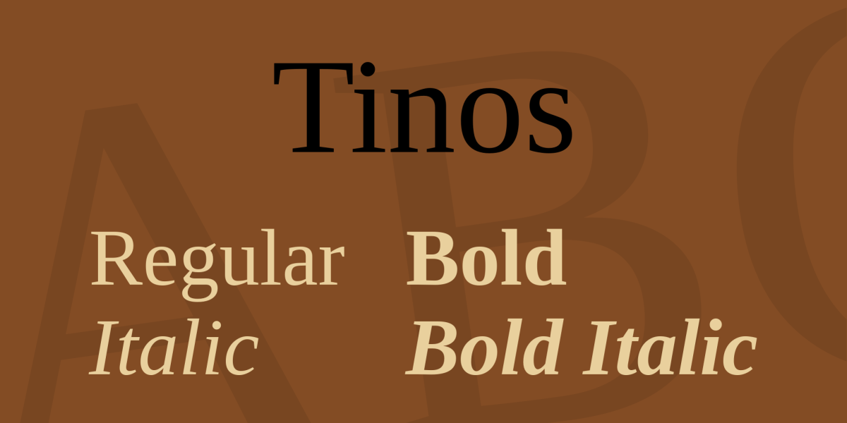 Tinos Font Family · 1001 Fonts