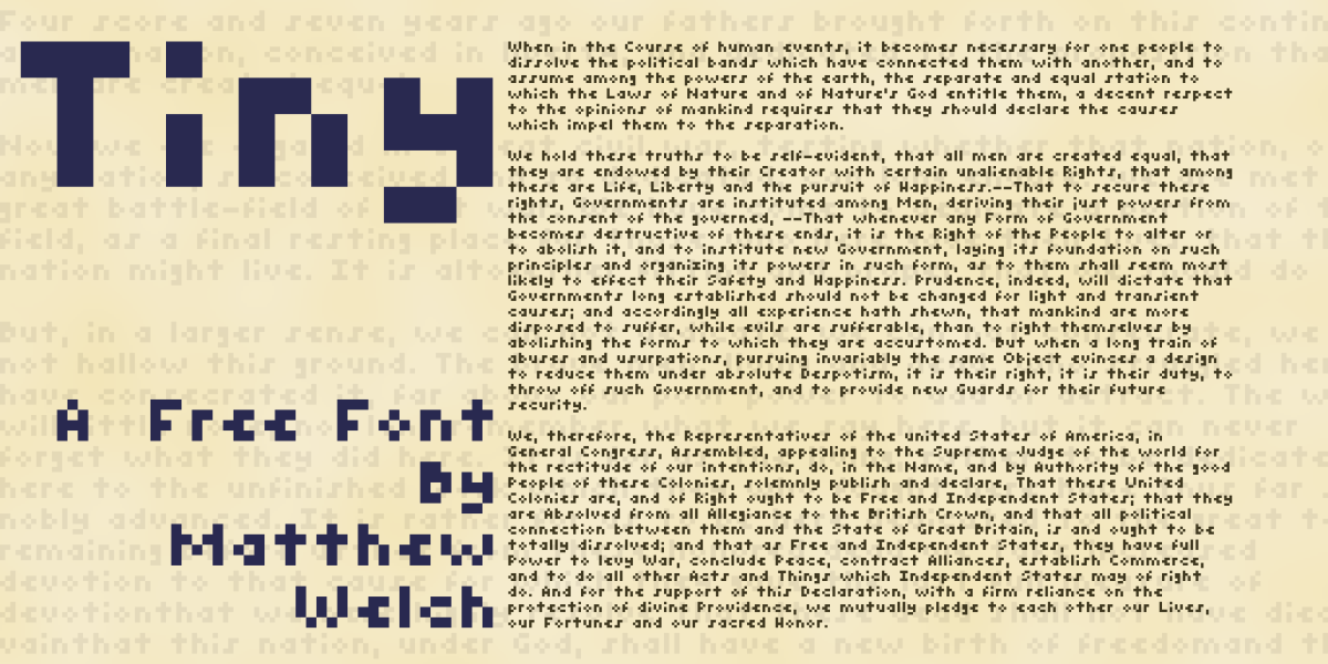 Tiny Font · 1001 Fonts