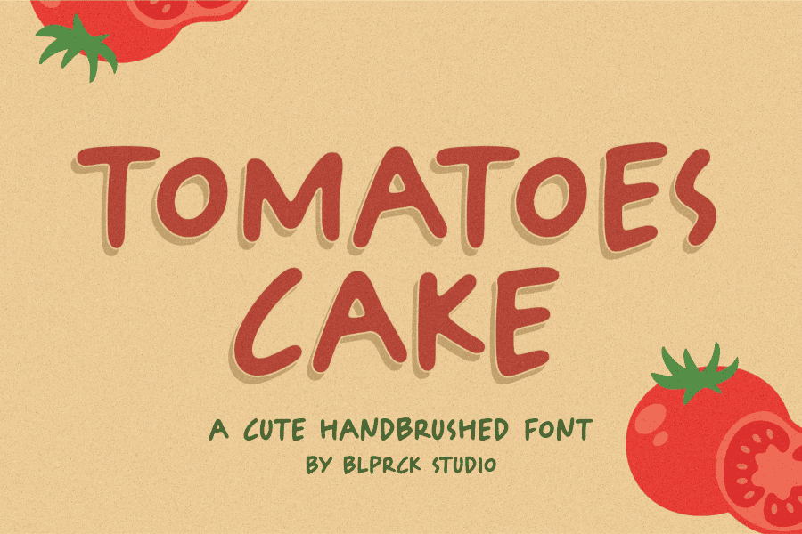 Tomatoes Cake Font · 1001 Fonts