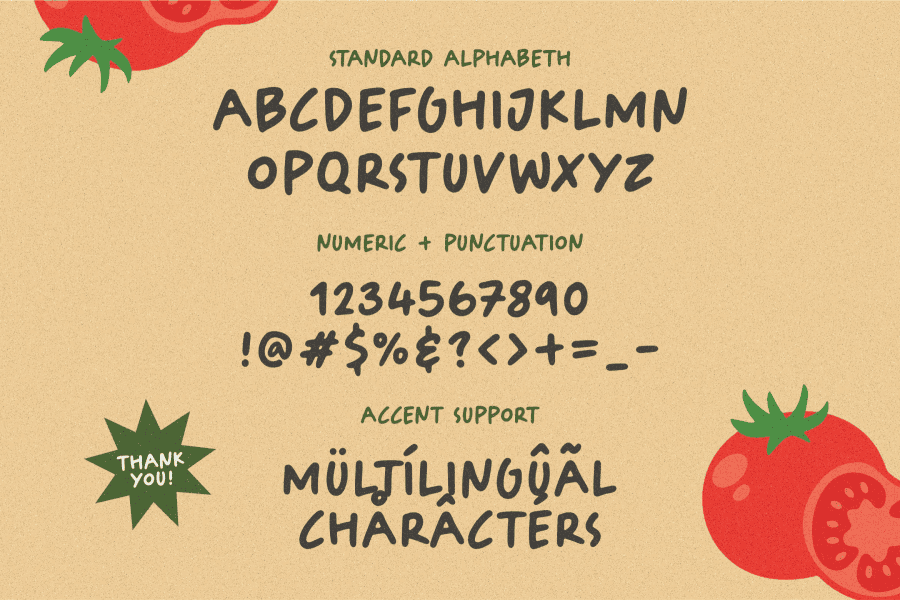 Tomatoes Cake Font · 1001 Fonts