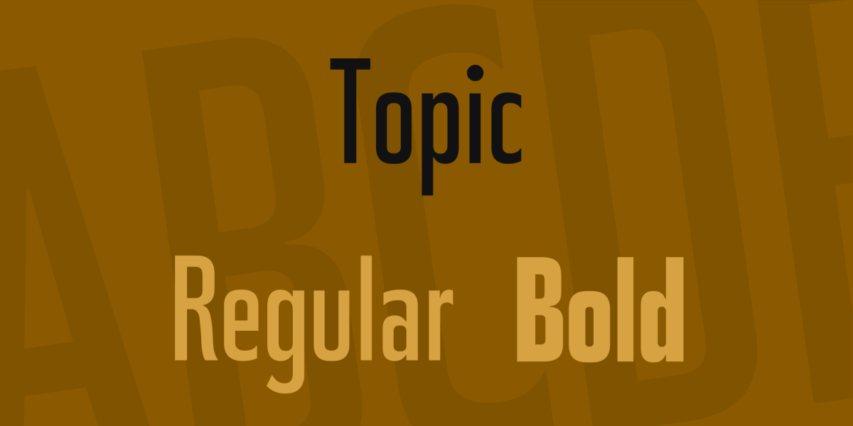 Topic Font Family · 1001 Fonts