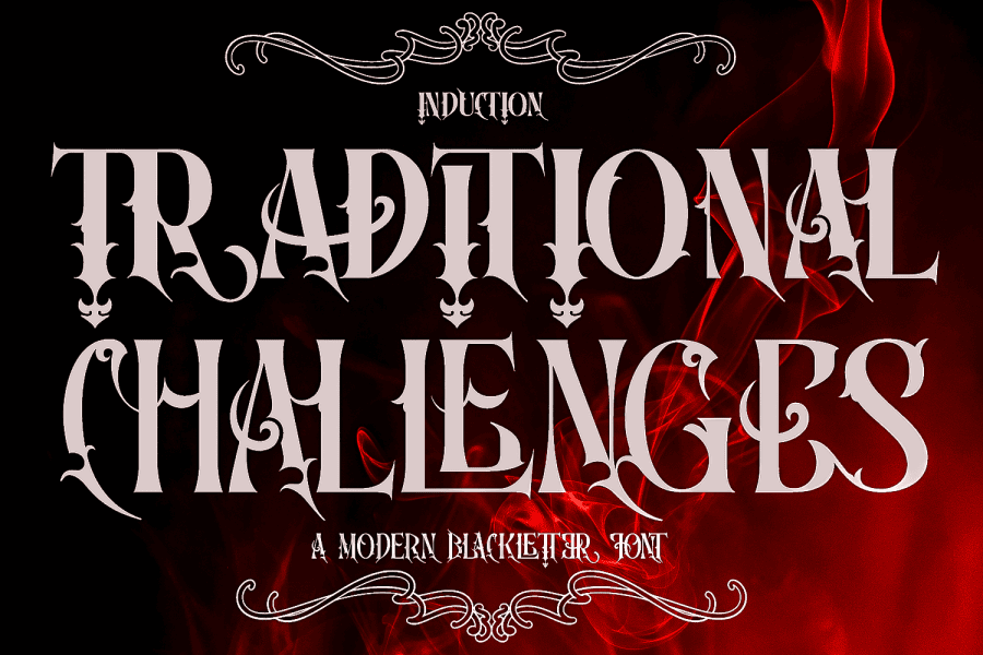 Traditional Challenges Demo Font · 1001 Fonts