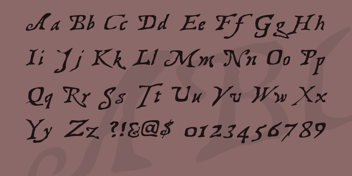 Treasure Map Deadhand Font · 1001 Fonts